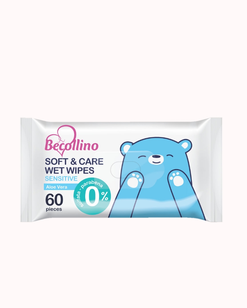 BECOLLINO WET WIPES SOFT&CARE SENSITIVE 60/1