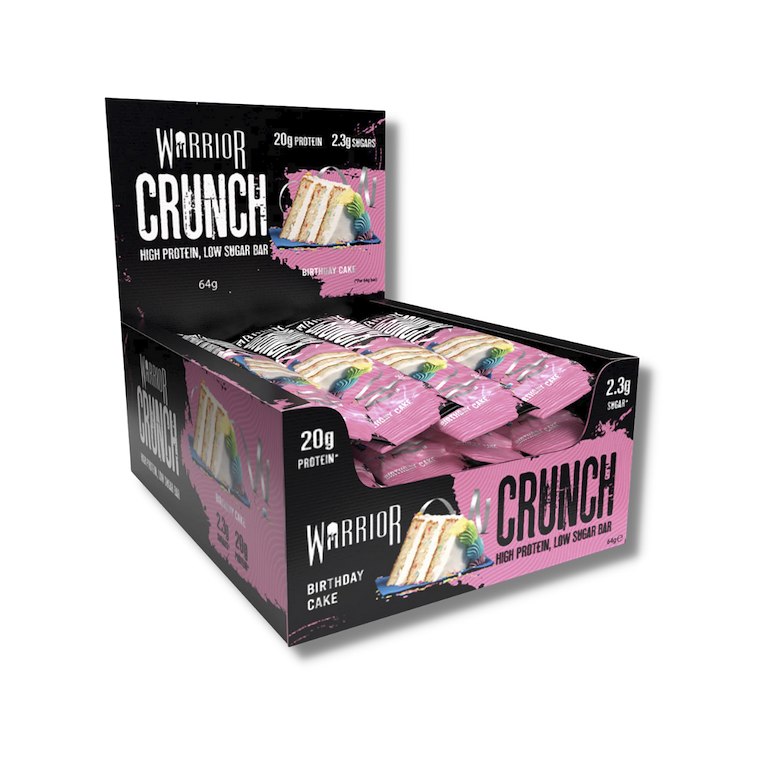 Warrior CRUNCH Protein Bar 64 gr. (rodjendanska torta)