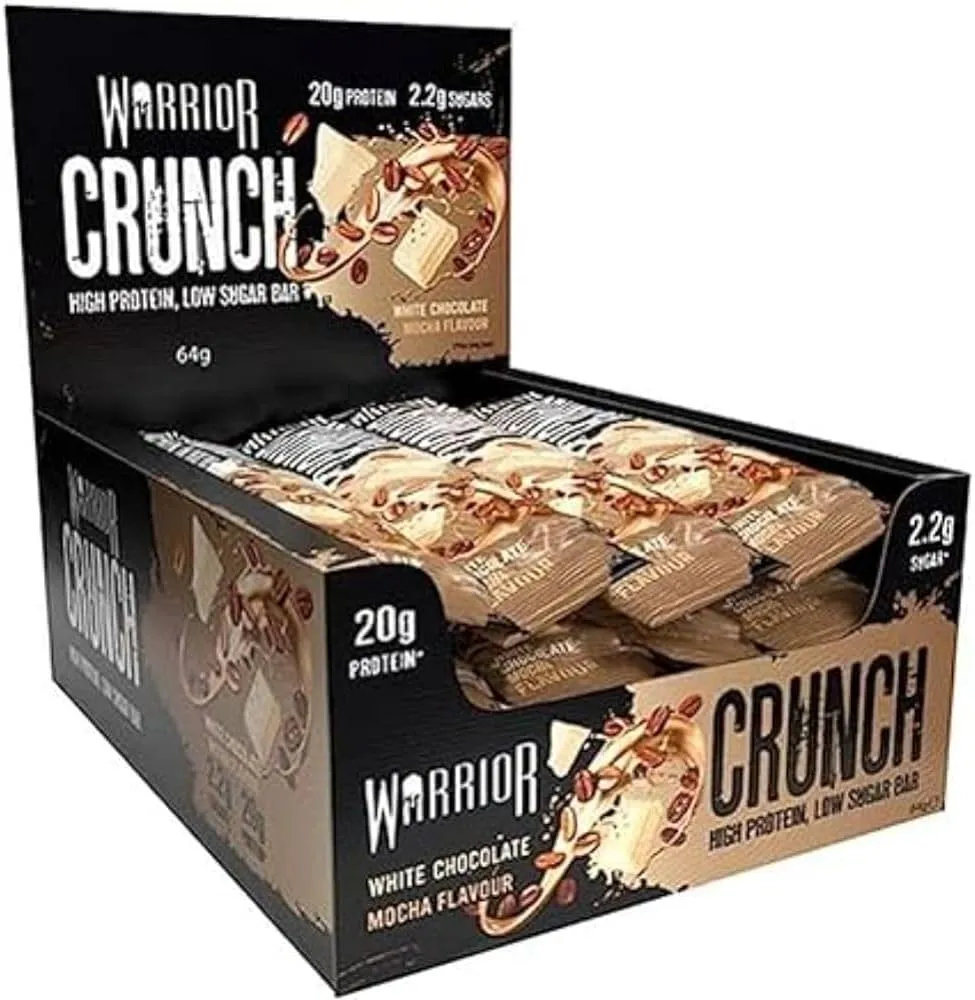 Warrior CRUNCH Protein Bar 64 gr. (bela čokolada-moka)