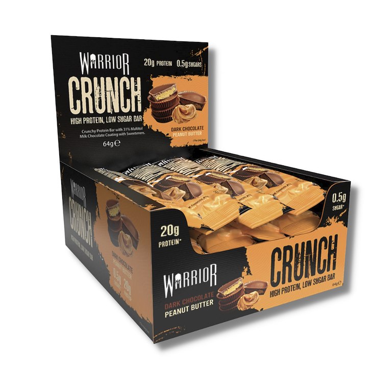 Warrior CRUNCH Protein Bar 64 gr. (crna čokolada-kikiriki puter)