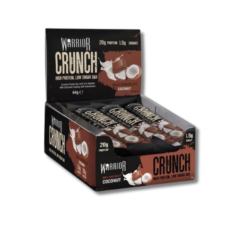 Warrior CRUNCH Protein Bar 64 gr. (mlecna cokolada – kokos)