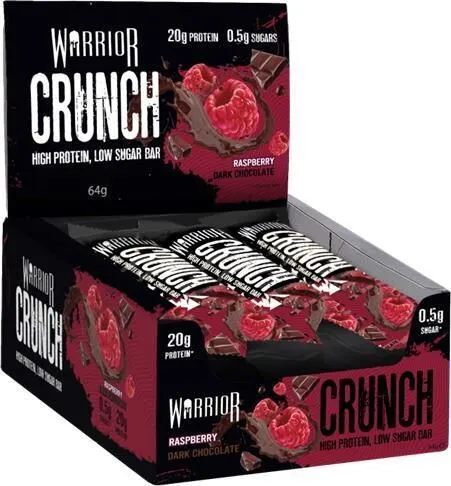 Warrior CRUNCH Protein Bar 64 gr. (malina-crna čokolada)