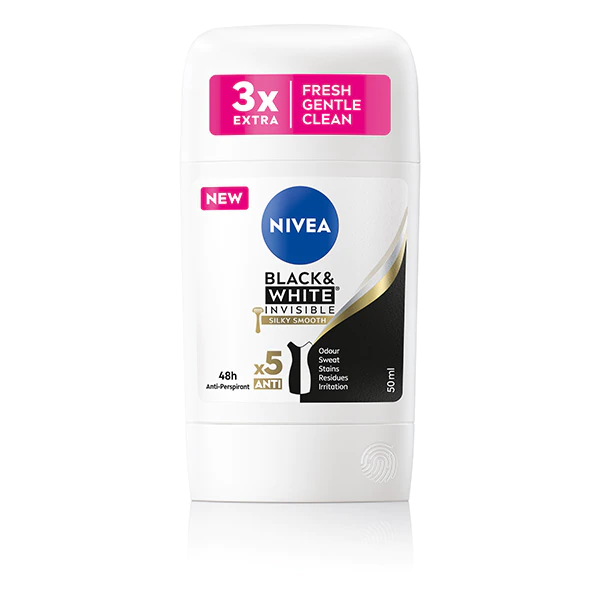 NIVEA DEO STICK B&W INVISIBLE SILKY SMOOTH 50ML