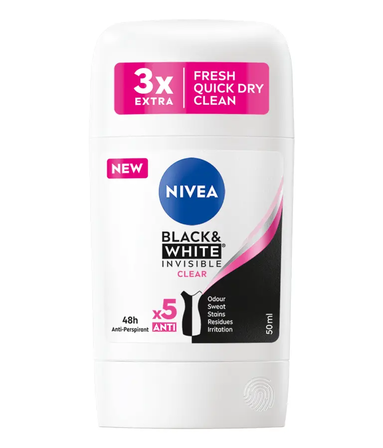 NIVEA DEO STICK B&W INVISIBLE CLEAR 50ML