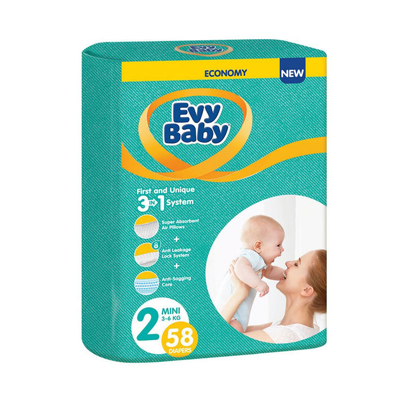 Evy baby pelene 2 mini 58 kom