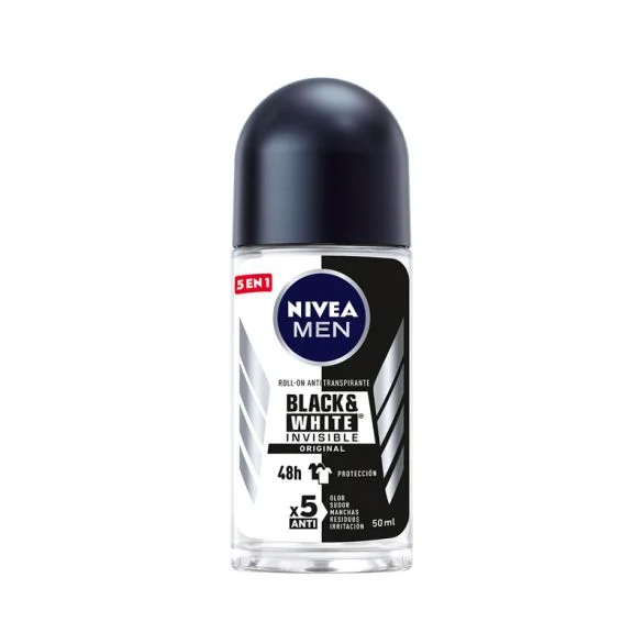 NIVEA MEN Antiperspirant Roll-on Black&White Invisible Original 50ml