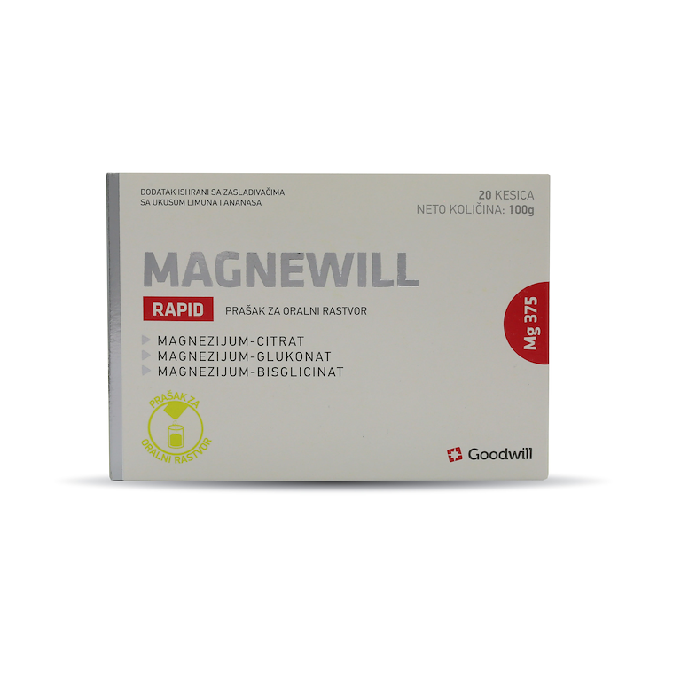 MagneWill RAPID 375 mg 20 kesica