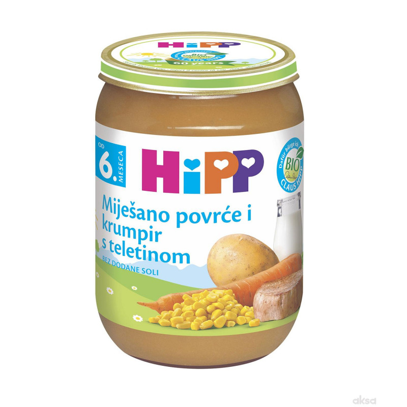 HIPP Bio Obrok mešano povrće i krompir sa teletinom 190g
