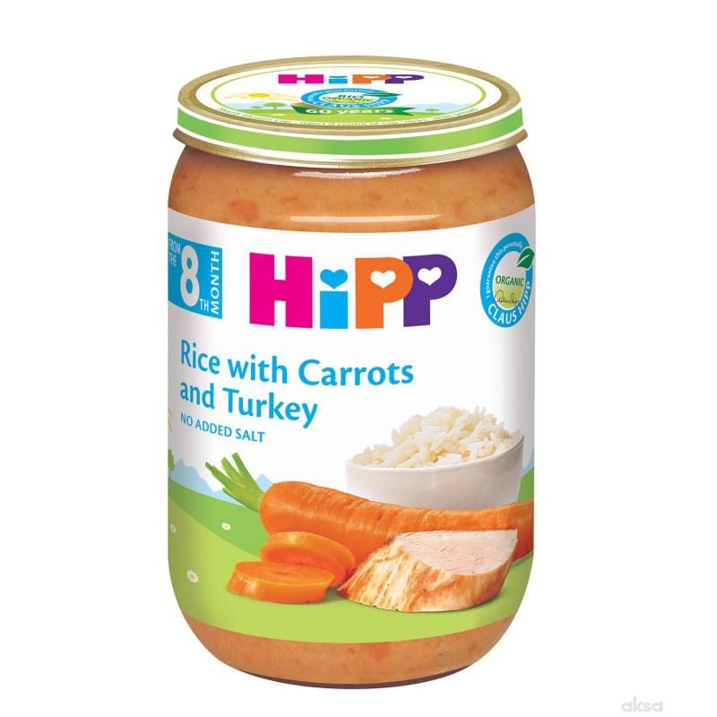 HIPP Bio Obrok pirinač sa šargarepom i ćuretinom 220g