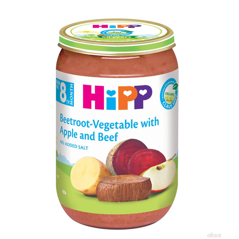 HIPP Bio Obrok krompir, jabuka i cvekla sa govedinom 220g