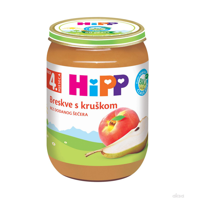 HIPP Bio breskva sa kruškom 190g