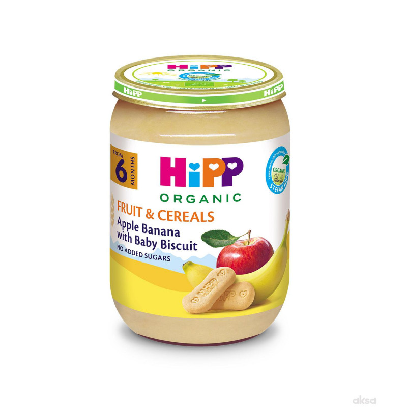 HIPP Bio jabuka i banana sa dečjim keksom 190g