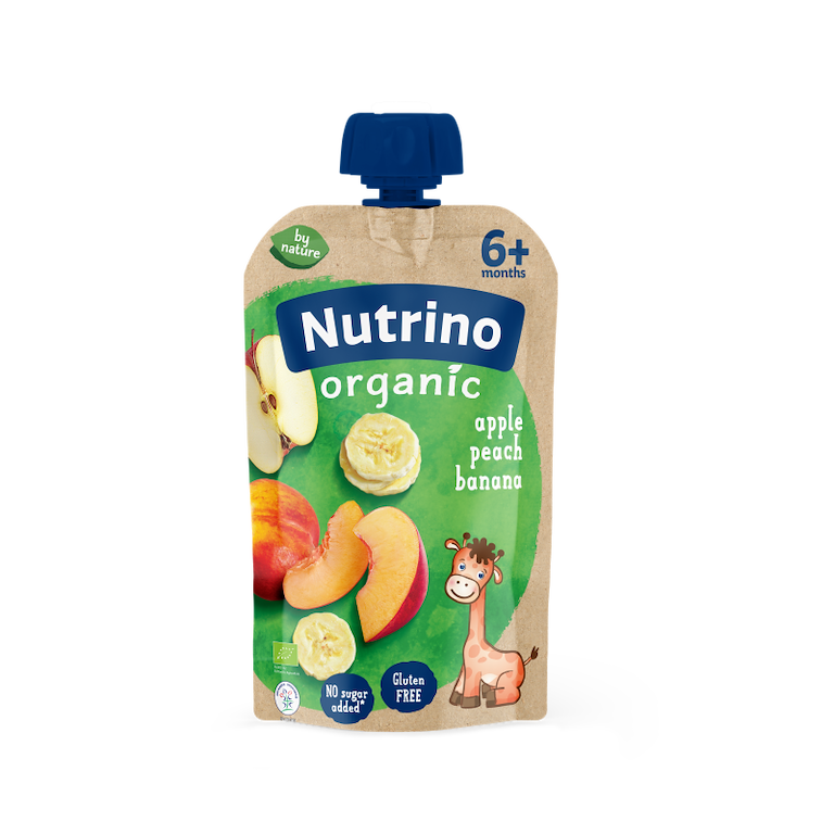 Nutrino ORGANIC – jabuka, breskva i banana