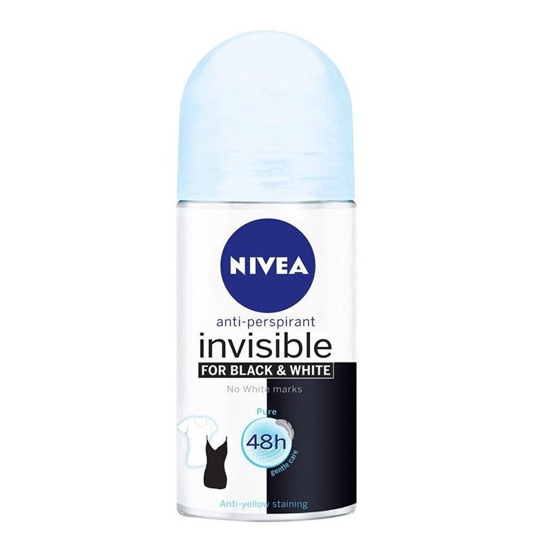 NIVEA Antiperspirant Roll-on Black&White Invisible Pure 50ml