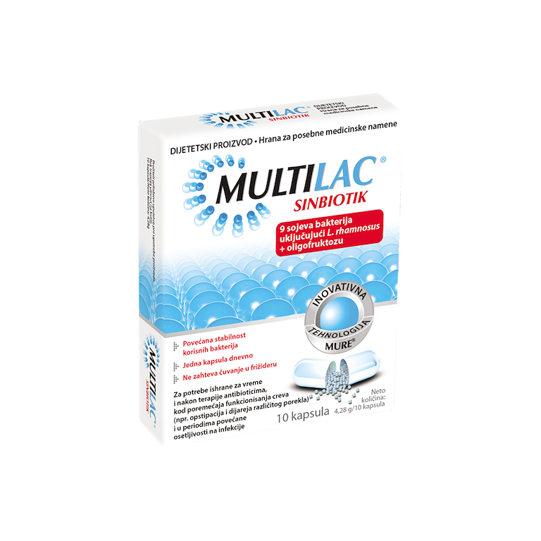 Multilac Sinbiotik 10 kapsula