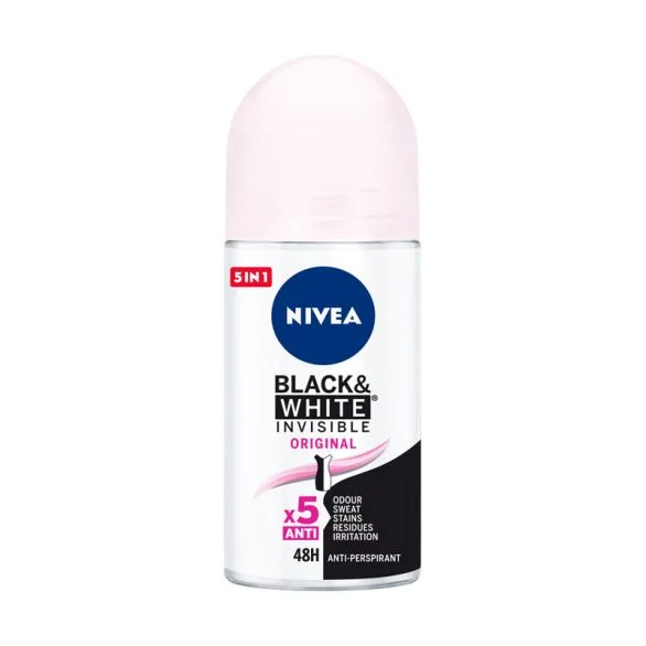NIVEA Antiperspirant Roll-on Black&White Invisible Clear 50ml