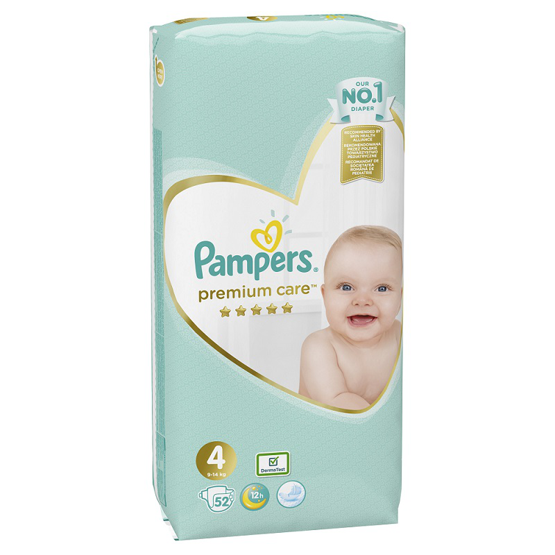 Pampers pelene premium VP 4 maxi 9-14kg 52 komada