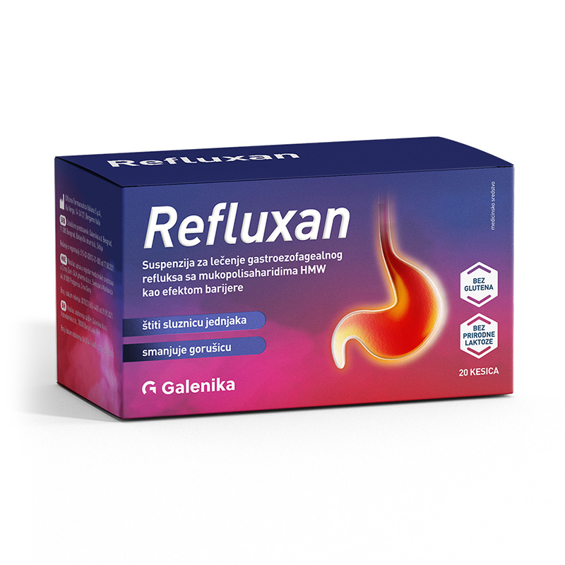 Refluxan oralna suspenzija. 15ml, 20 kesica