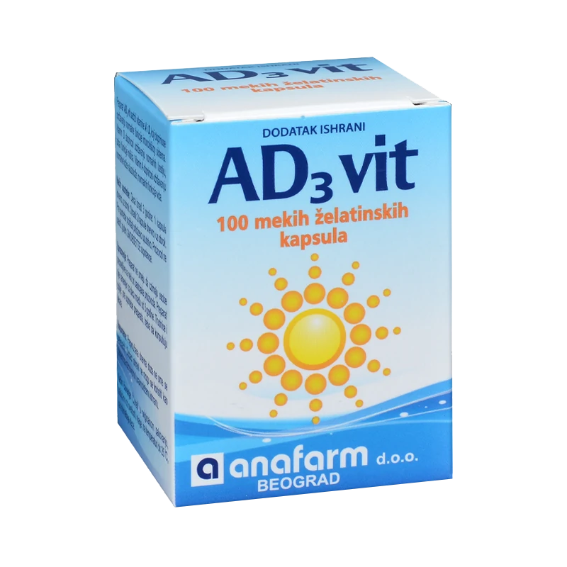 Anafarm AD3 vitamin 100 kapsula