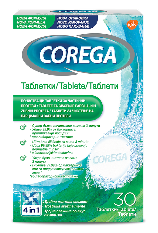 Corega® Bio Formula, 30 tableta