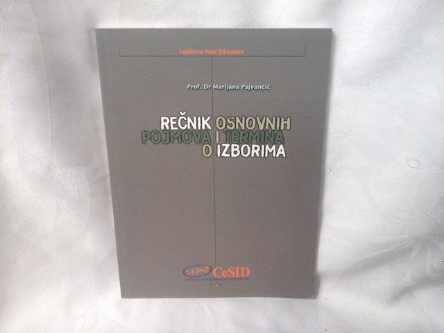 Rečnik osnovnih pojmova i termina o izborima Marijana