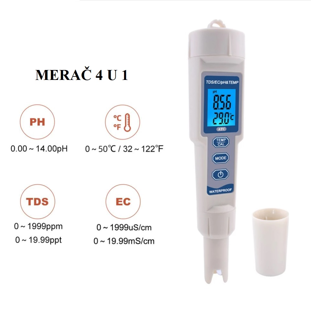 Merač pH EC TDS Temp (4 u 1) 3508