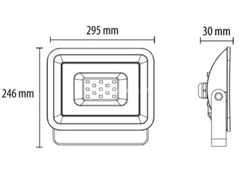 LED reflektor 100W 6500K LRF024EW-100W/BK Crna