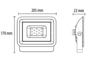 LED reflektor 50W 6500K LRF024EW-50W/BK Crna