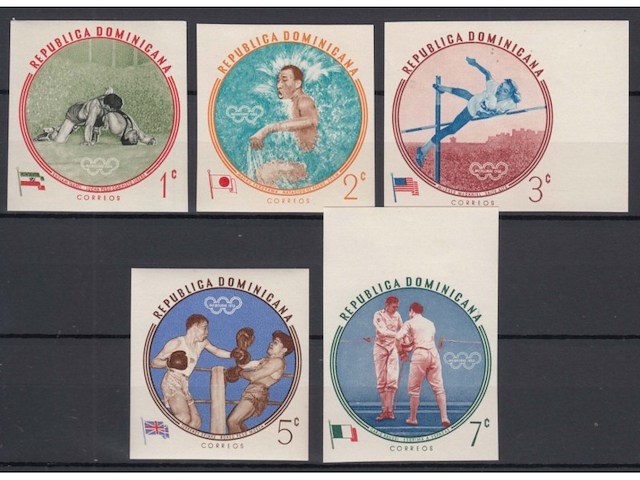 Dominikanska Republika Olimpijada 1960 set nezupč. **