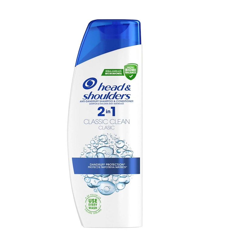 HEAD&SHOULDERS ŠAMPON 330ML 2 IN 1 CLASSIC CLEAN