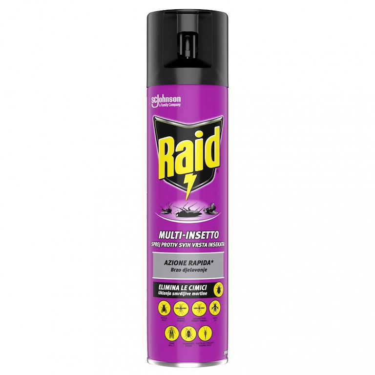 RAID SPREY PROTIV SVIH VRSTA INSEKATA 400ML 665287