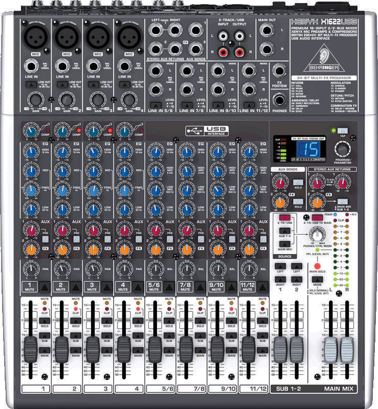 Behringer XENYX X1622 USB pasivna mikseta