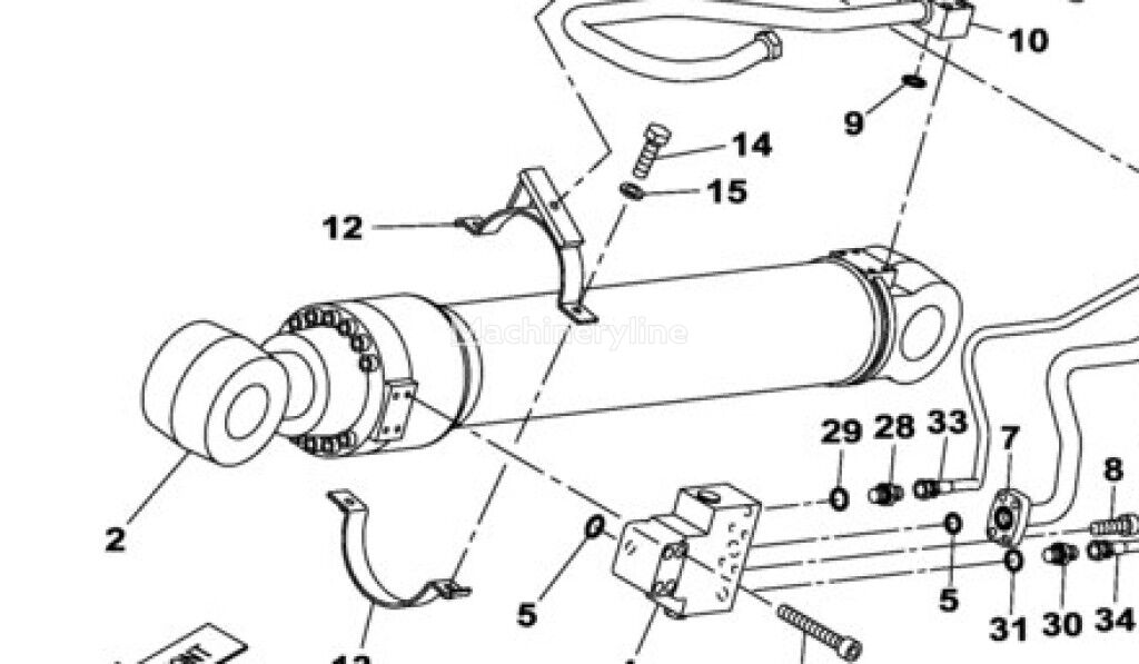 Case KNV18060 KNV18060 hidraulični cilindar za Case CX130B bagera