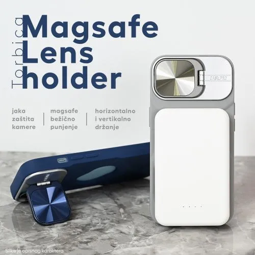 Futrola - maska Magsafe Lens holder za iPhone 14 Pro 6.1 narandzasta