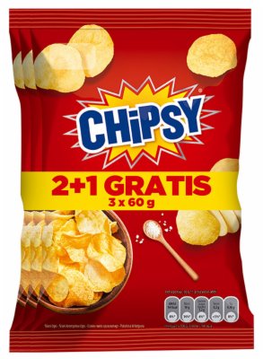 ČIPS PLAIN SALTED CHIPSY 3X60G
ČIPS PLAIN SALTED CHIPSY 3X60G