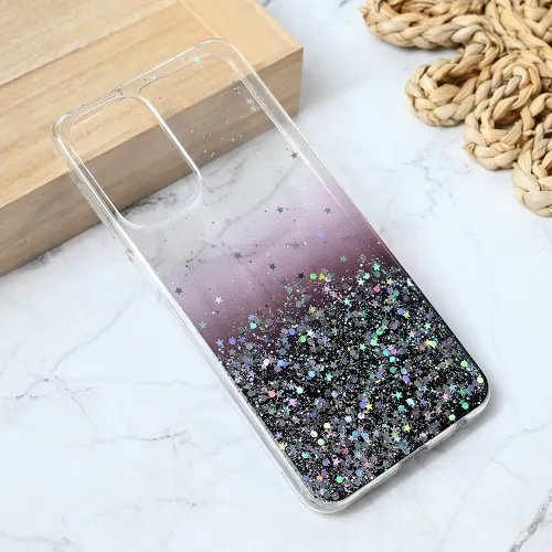 Silikonska futrola - maska Glitter za Samsung A235 Galaxy A23 crna