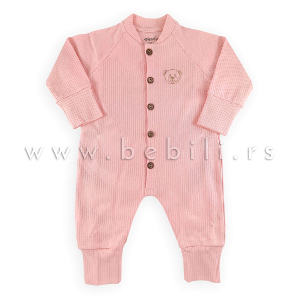 Ready zeka za bebe rebrasti pamuk Roze