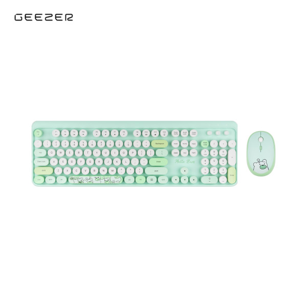 GEEZER WL HELLO BEAR set tastatura i miš u ZELENOJ boji