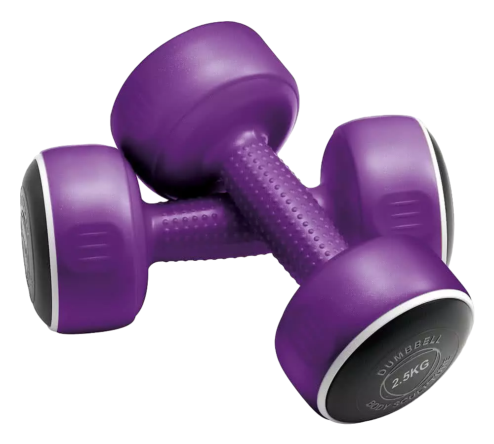 Plastic dumbells 2x2,5 kg (par)