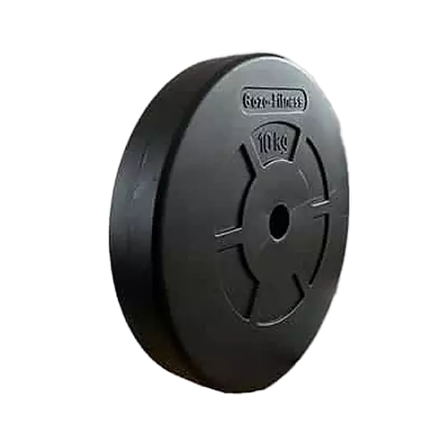 Reinforced plastic weight plate with rubber coating (10 kg)