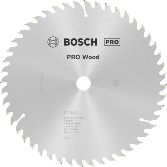 Bosch PRO Wood list kružne testere 184x2.6x16 mm 48z ATB max 8.000 o/min (2608641181)