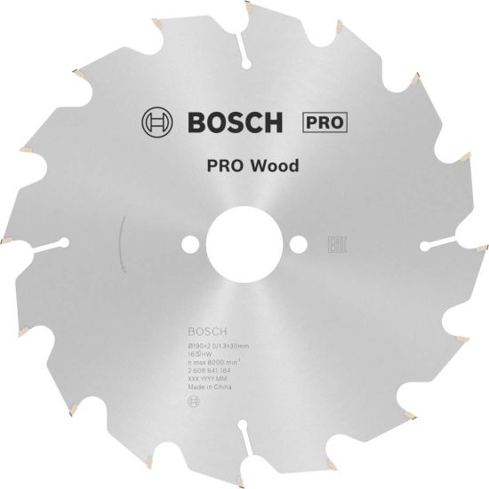 Bosch PRO Wood list kružne testere 190x2x30 mm 16z ATB max 8.000 o/min (2608641184)