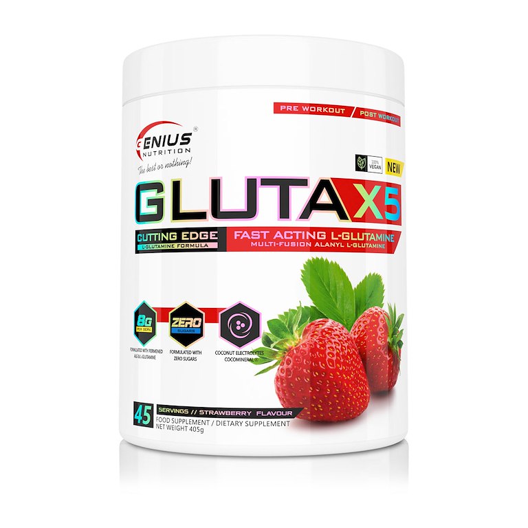 GENIUS NUTRITION GLUTA-X5 405GR JAGODA