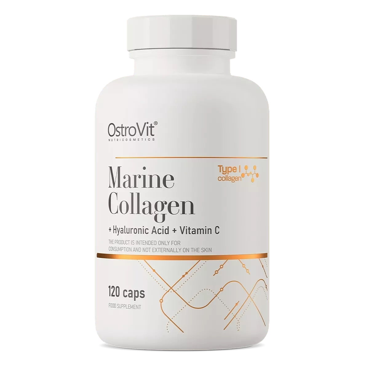 Marine Collagen + Hyaluronic Acid + Vitamin C (120 kap.)
