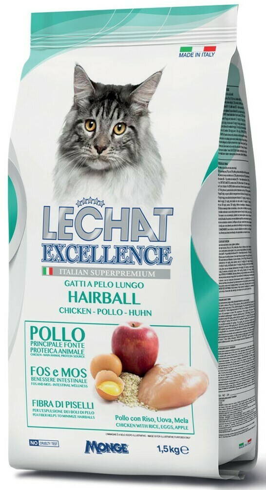 Hrana za mačke Lechat Excellence Hairball 400g