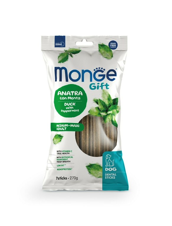 Monge Dental poslastica za srednje i velike rase pačetina sa nanom 270gr