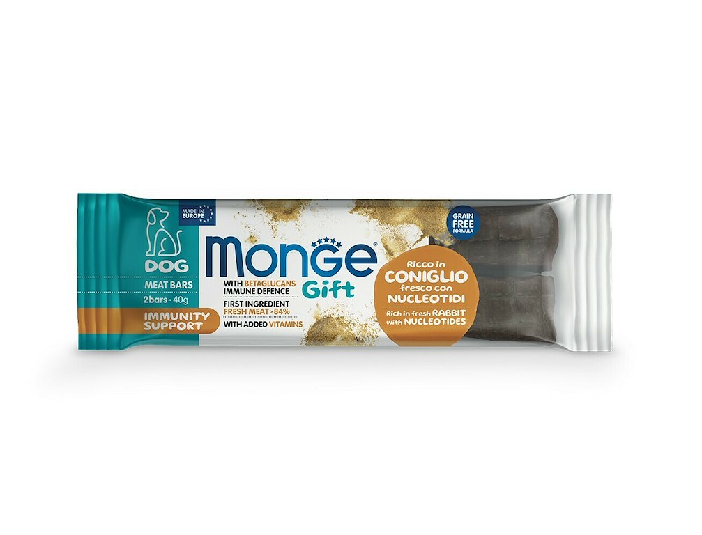 Monge Meat bars Immunity support poslastica za pse zečetia sa nukleotidima 40gr