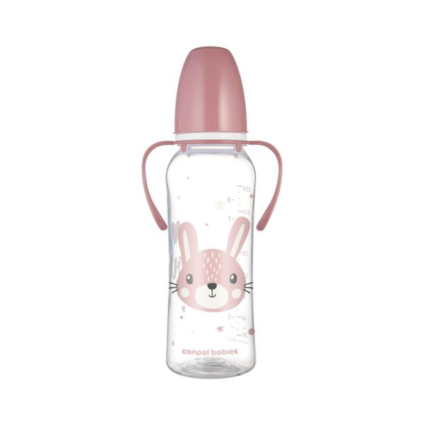 Canpol Bebi flašica Cute Animals sa ručkama 250ml Pink 11/845_pin