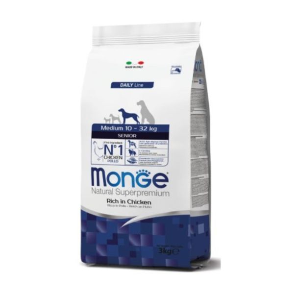 MONGE Hrana za pse piletina MONGE MEDIUM SENIOR 3KG