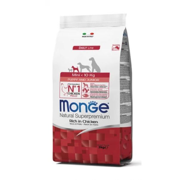 MONGE Hrana za pse piletina MINI PUPPY AND JUNIOR 3KG